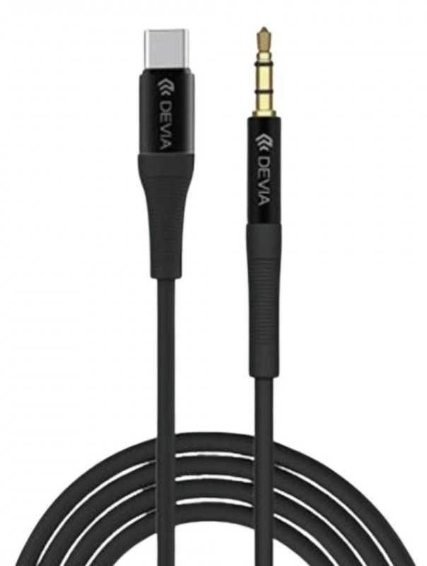 DEVIA CABLE IPURE JACK-USB-C 3.5mm WOVEN 1M NEGRO | Riviera electronic